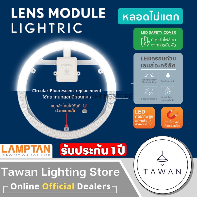 Lamptan แผงแม่เหล็กแอลอีดี 24วัตต์ 32วัตต์ Lens Module LED Daylight แสง ...