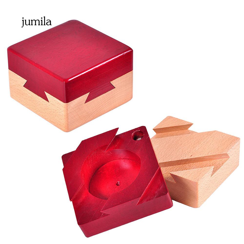 JL_Mini Wooden Brain Teaser Secret Gift Box Pattern Intelligence Game ...