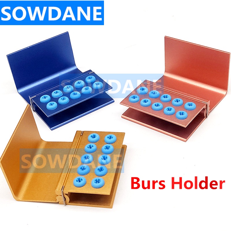 1 piece 10 Holes Dental Bur Stander Burs Block Disinfection Holder Bur ...