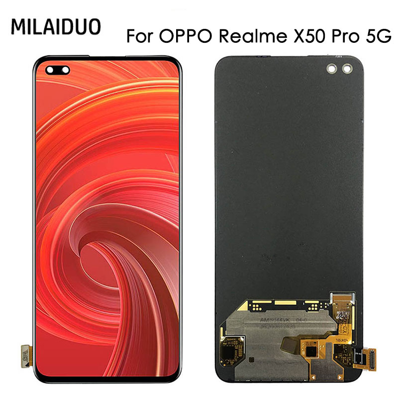 Lcd AMOLED สําหรับ ONEPLUS NORD/OPPO Realme X50 Pro 5G จอแสดงผล LCD Touch Screen Digitizer ...