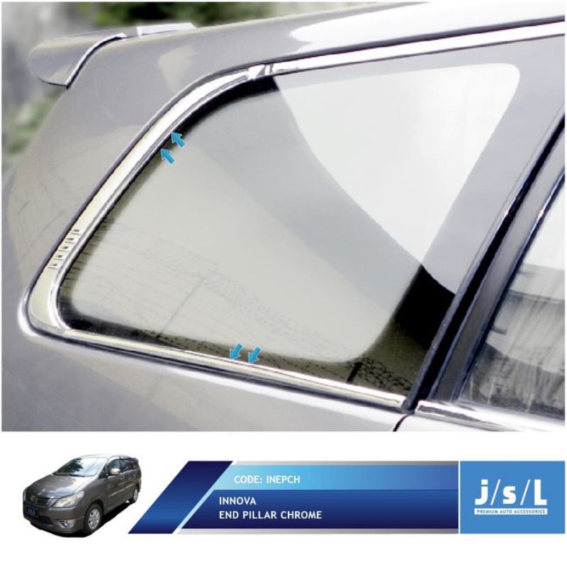 Innova Chrome Rear Pillar 2004 2012 Chrome End Pillar | Shopee Thailand