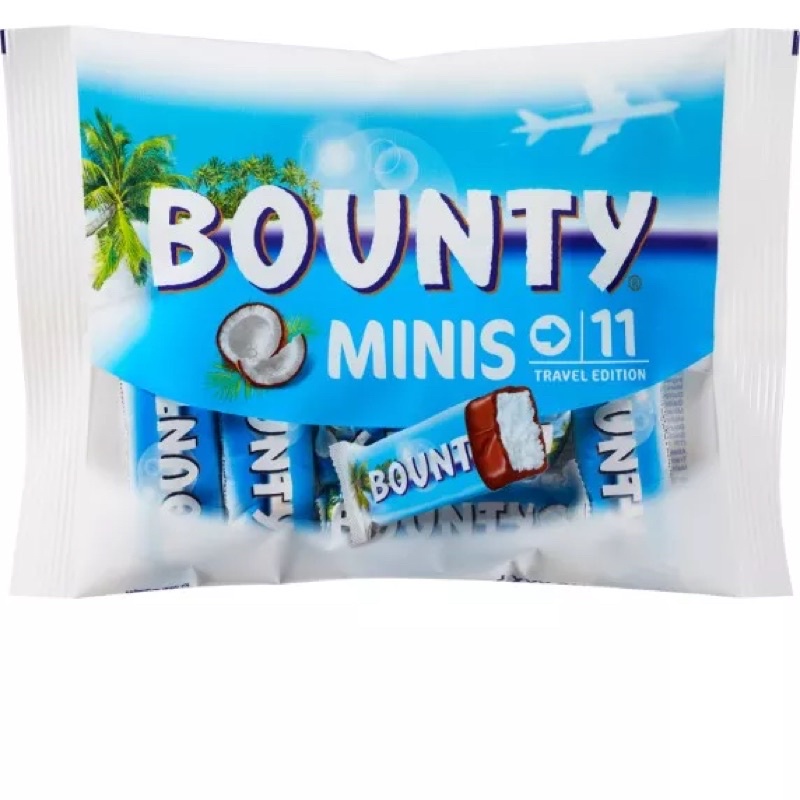 Chocolate Bounty Minis Travel ช๊อคโกแลตสอดไส้ครีมมะพร้าว 1ถุง 11ชิ้น