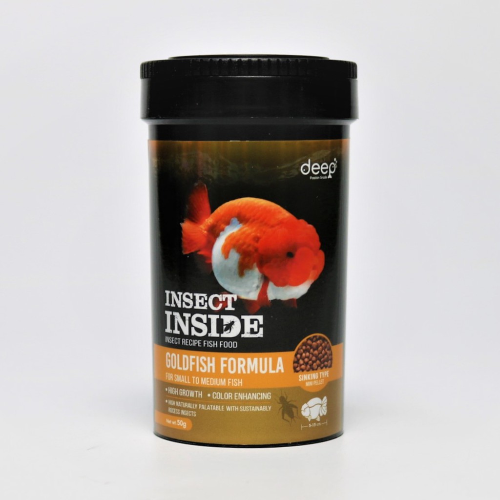 DEEP INSECT INSIDE เม็ดจมน้ำ (อาหารปลาทองสูตรผสมโปรตีนจากแมลง โปรตีนสูง ...