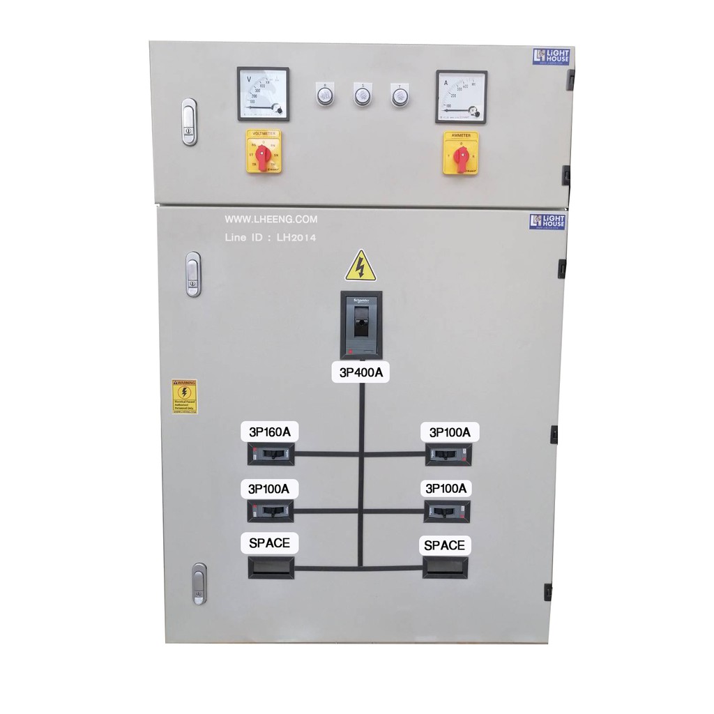 ตู้เมนใหญ่ MDB ตู้ควบคุมไฟฟ้าตู้สวิทซ์บอร์ด รุ่นเมน 3P 400A 4 ลูกย่อย ...