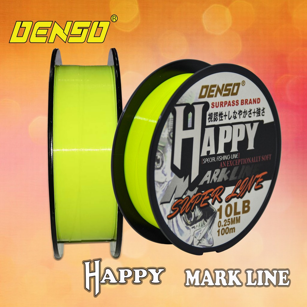 DENSO HAPPY MARK LINE 100 M สายเอ็น เด็นโซ่ รุ่นแฮปปี้มาร์คไลน์ ม้วน ...