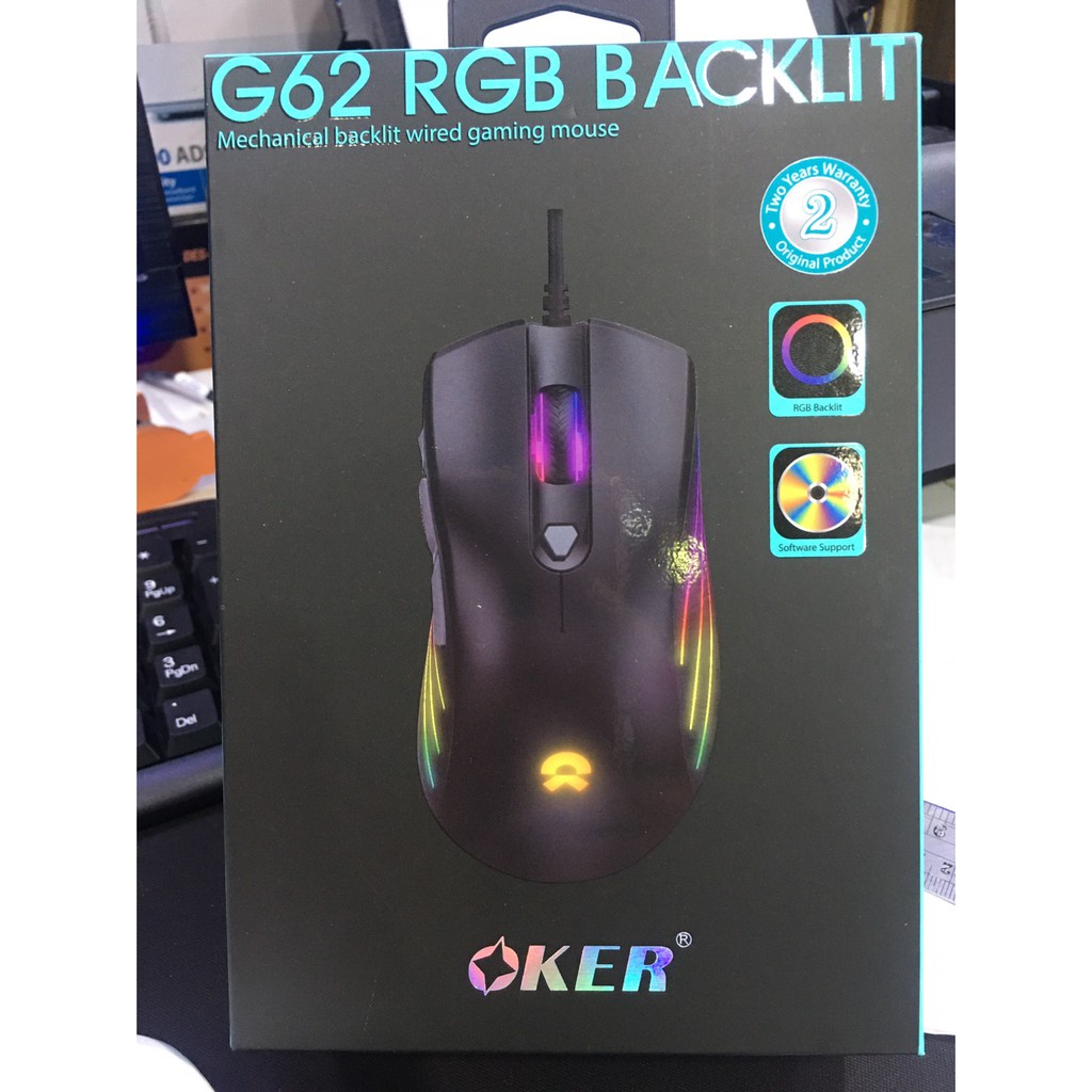 เมาส์เกมมิ่ง oker G62 RGB BACKLIT | Shopee Thailand