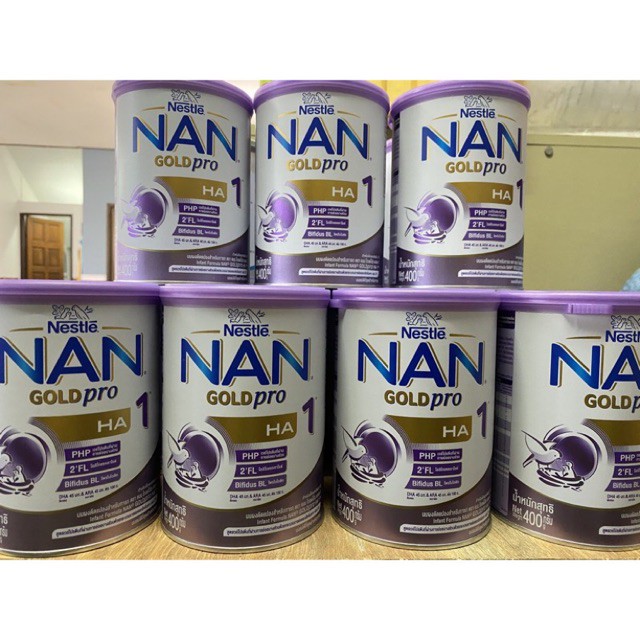 NAN GOLD pro HA 1🐣(กระป๋อง)โฉมใหม่)ขนาด400กรัมนมสูตรเดียวกัน(เปลี่ยน ...