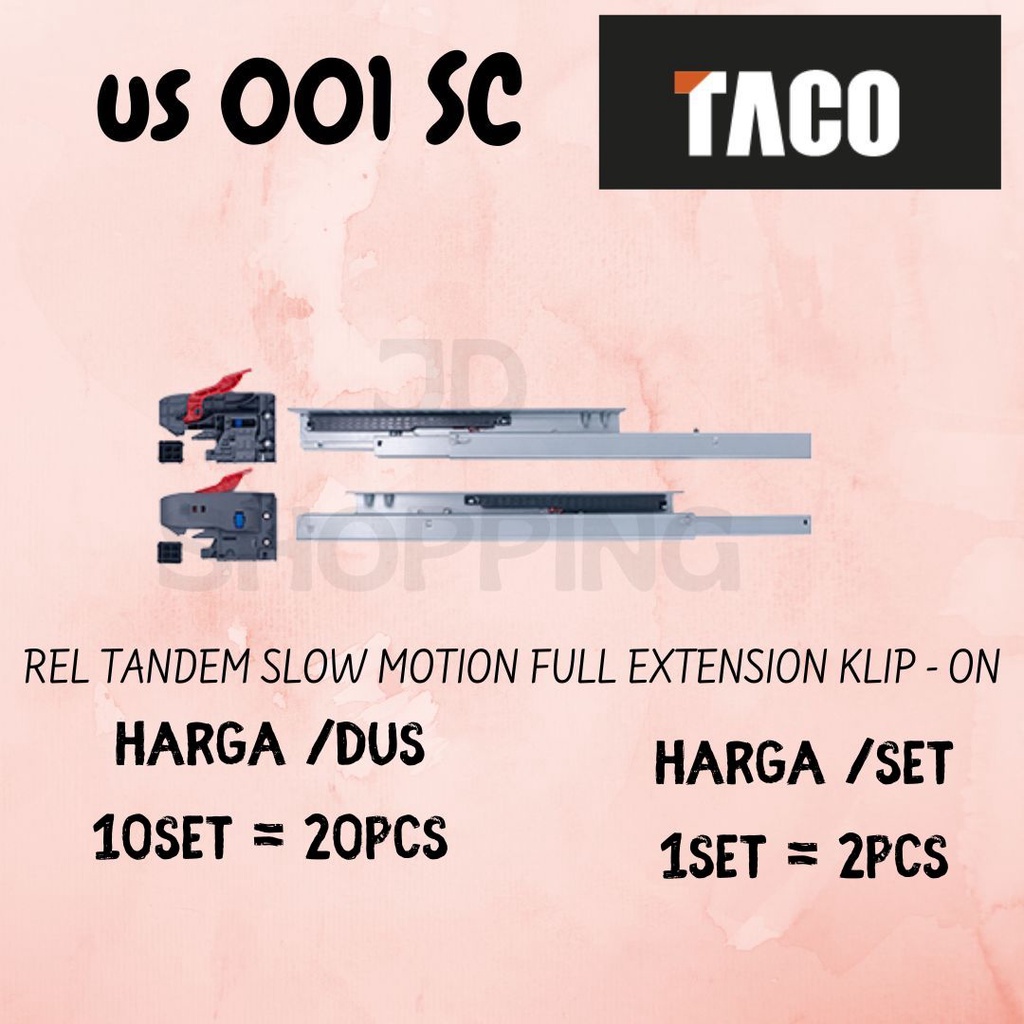 ลิ้นชัก RAIL TANDEM SLOW MOTION TACO | Shopee Thailand