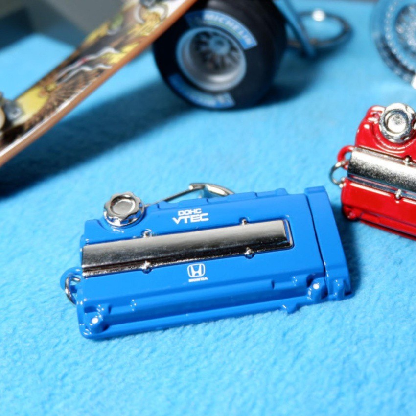 พวงกุญแจฝาวาล์ว VTEC อลูมิเนียมทำสีน้ำเงิน (Key chain) | Shopee Thailand
