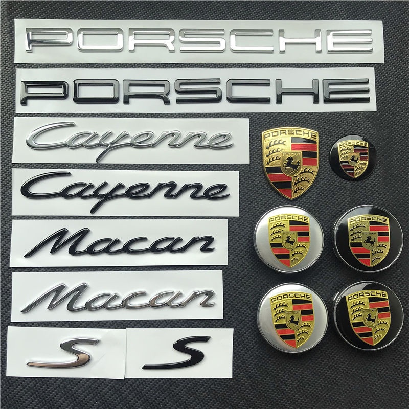 Porsche Logo Macan Cayenne Letter Three-Dimensional ABS Material Tail ...