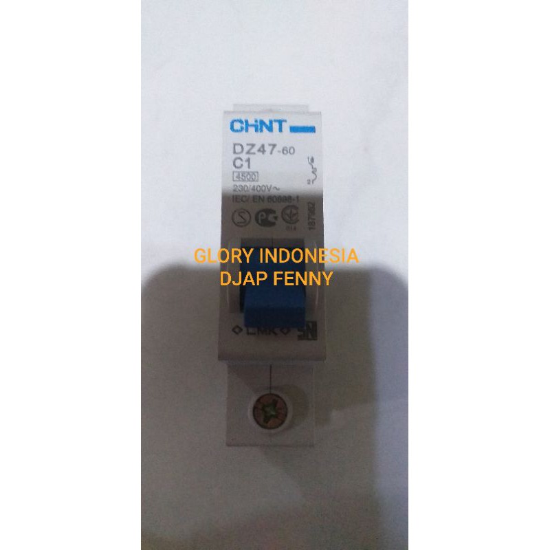 Mcb CHINT สีน้ําเงิน (I PHASE TYPE DZ47- 60) 1 แอมป์ | Shopee Thailand