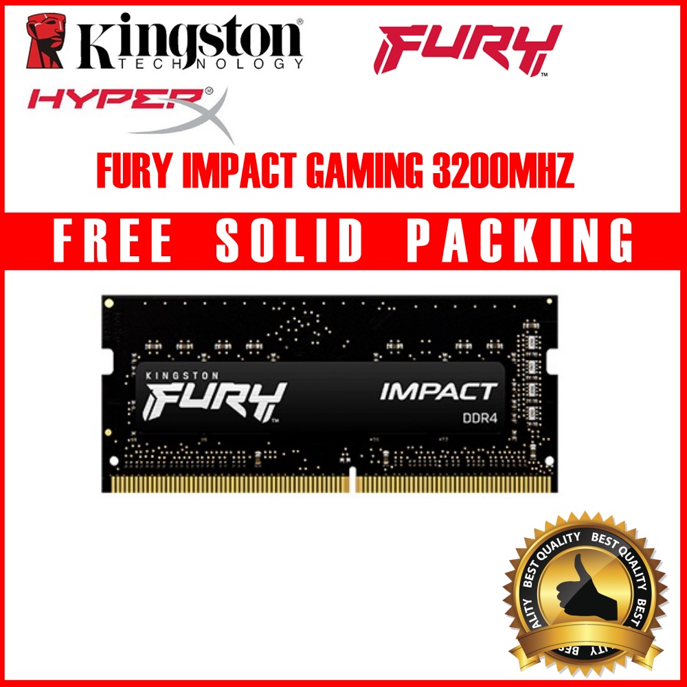 Kingston RAM FURY RAM HYPERX RAM IMPACT BEAST RGB 4GB 8GB 16GB DDR4 2400/ 2666/ 3200/ 3466 Mhz ...
