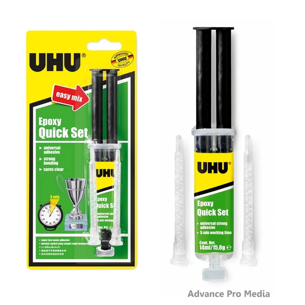 กาว UHU Epoxy Quick Set รุ่น Easy Mix ขนาด 14mL/15.8g | Shopee Thailand