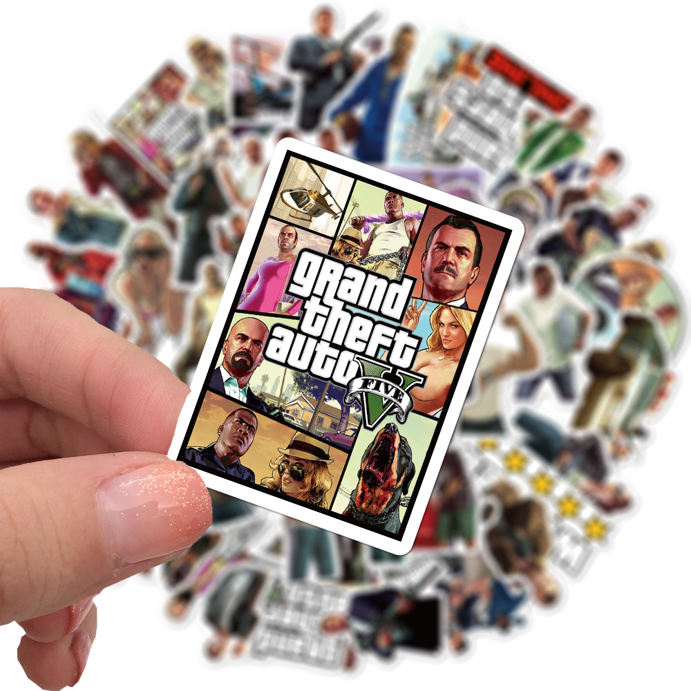 💥พร้อมส่ง💥GTA Grand Theft Auto Sticker สติกเกอร์กันน้ำรูปแบบที่แตกต่าง ...