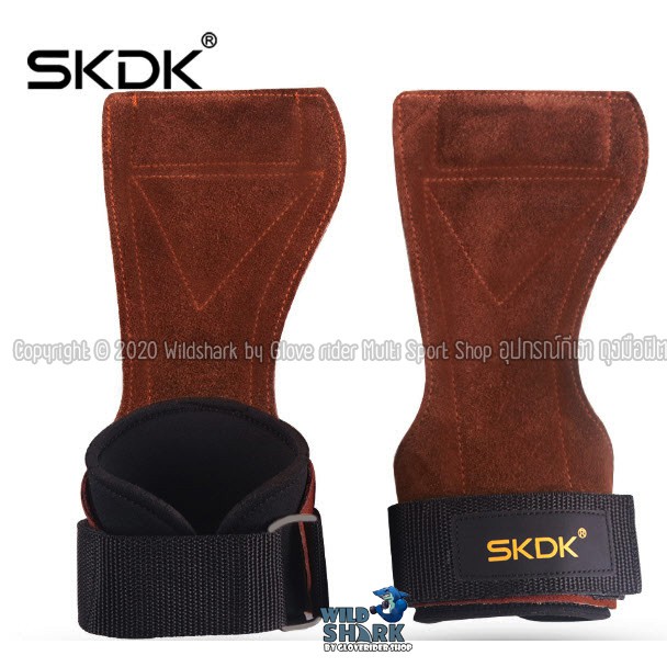 🔥🔥🔥ถุงมือฟิตเนส STRAPS Leather Grip pads & Strap SKDK หนังวัวแท้ (1คู่ ...