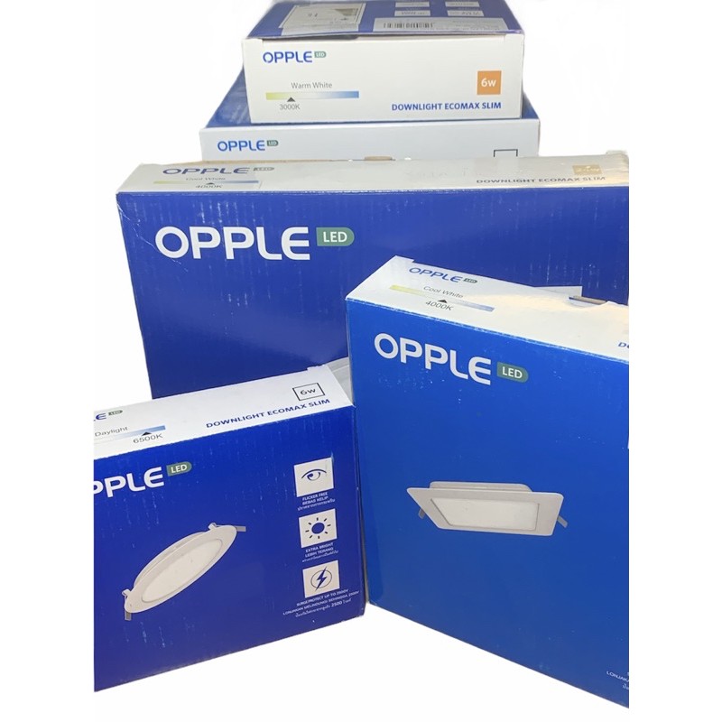 OPPLE ดาวน์ไลท์ EcoMax Slim 6W, 12W, 18W และ 24W แสง 3000k, 4000k และ ...