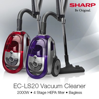 SHARP เครื่องดูดฝุ่น 2000 W พลังงานดูดกำลังสูง รุ่น EC-LS20 R | แดง, EC ...