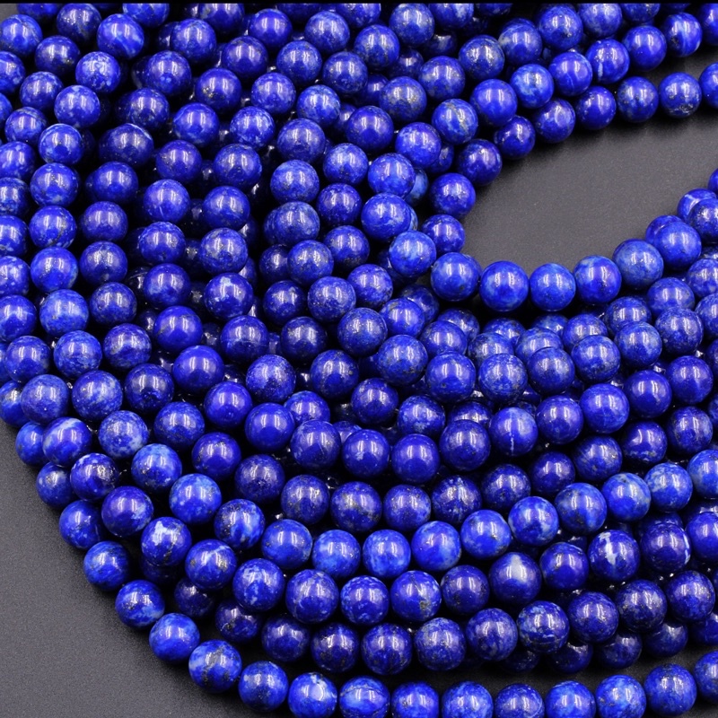 Natural Royal Lapis Lazuli Stone Round Beads Strand 6 mm 8mm 10 mm 12 mm Round Bead 42 cm long ...