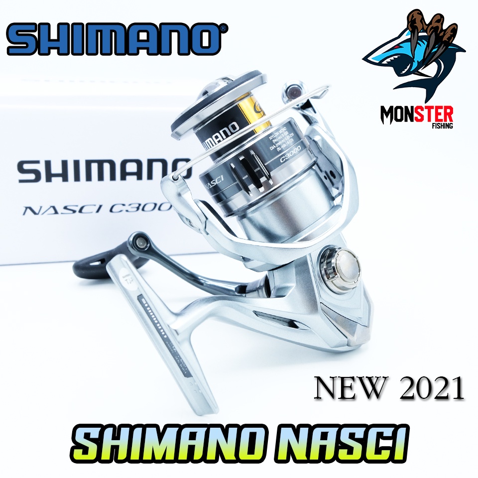 รอกตกปลา รอกสปินนิ่ง SHIMANO NASCI 2500/2500HG/C3000/C3000HG (รุ่นใหม่ ปี 2021) | Shopee Thailand