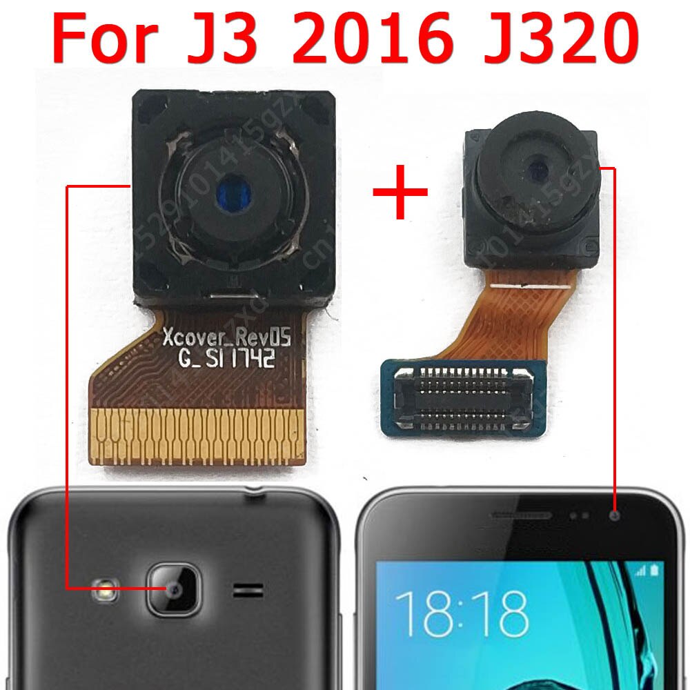 แท้ อะไหล่โมดูลกล้องเซลฟี่ ด้านหน้า และหลัง สําหรับ Samsung Galaxy J3 2018 2016 2017 J337 J320 ...