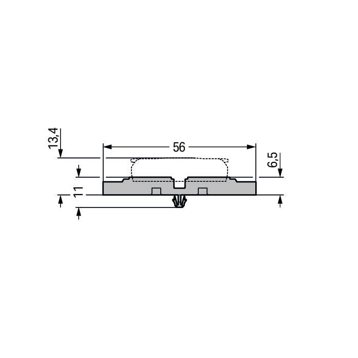WAGO Mounting carrier; 3-way; for inline splicing connector with lever ...