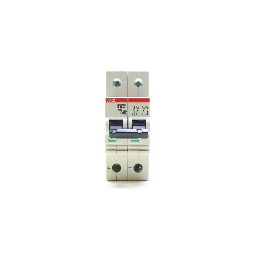S282-UC K16A ABB MCB DC เซอร์กิตเบรกเกอร์DC ABB รุ่น S 282 UC K 16A S282UC K16A S280UC-K, 500 ...