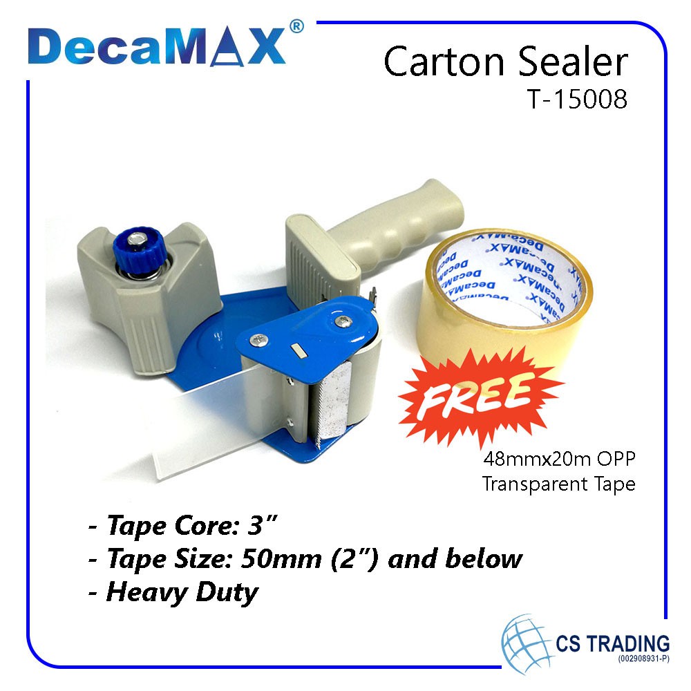 Decamax OPP เครื่องซีลกล่องเทป / บรรจุภัณฑ์ / ตู้พร้อมที่จับ 2" T-15008 ...