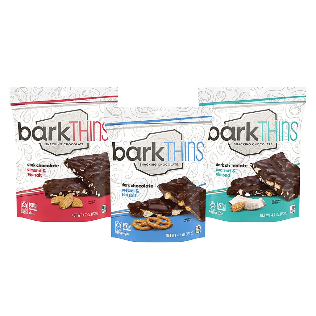 barkTHINS Snacking Chocolate Dark chocolate 133 g มี 3 รส | Shopee Thailand