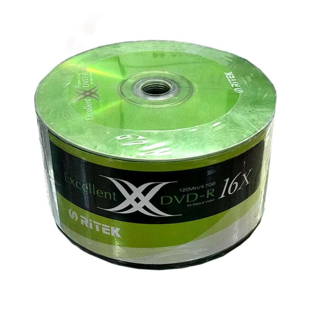 Ritek DVD-R 16x 120 min/4.7 GB (50 pcs) | Shopee Thailand