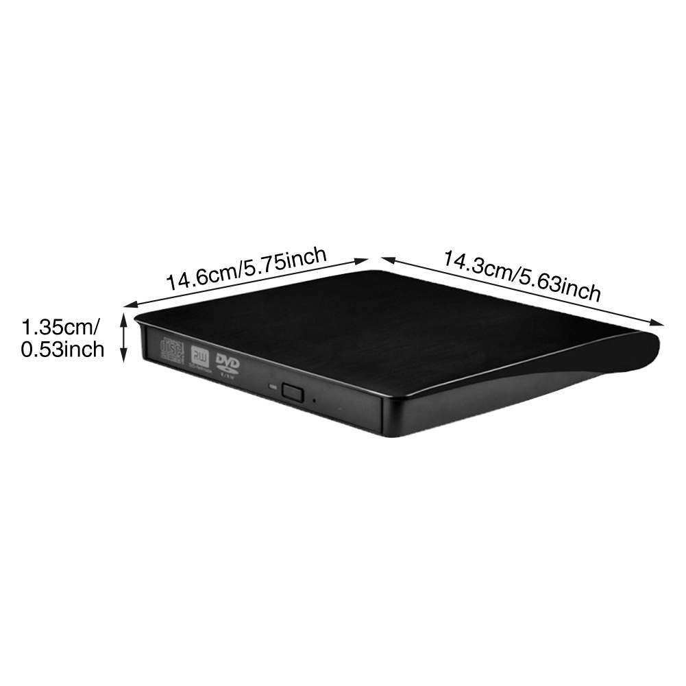 USB 3.0 Ultra Slim External DVD-RW Burner/CD/Rewrite/ออปติคัลไดรฟ์แบบพกพาสีดำและสีขาว | Shopee ...