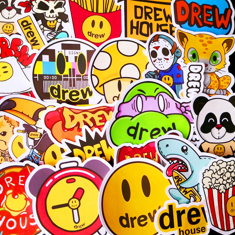 Drew House - Justin Bieber Fashion Brand Series 04 สติ๊กเกอร์ 52Pcs/Set ...