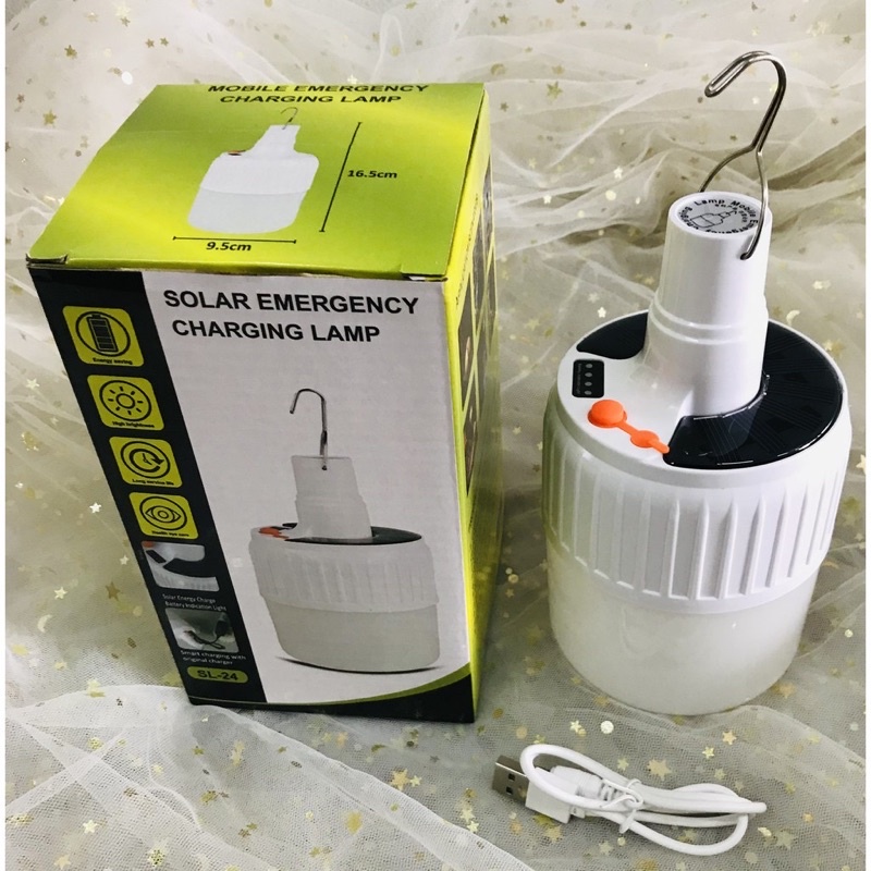 ไฟโซล่าเซลล์ Solar Emergency Charging Lamp SL-24 | Shopee Thailand
