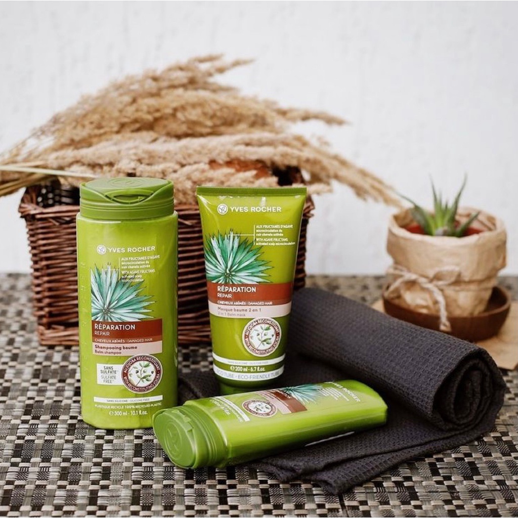 ซื้อ1ฟรี1(แชมพู 300 ml +แชมพู 300 ml ) สำหรับผมแห้งเสีย Yves Rocher ...