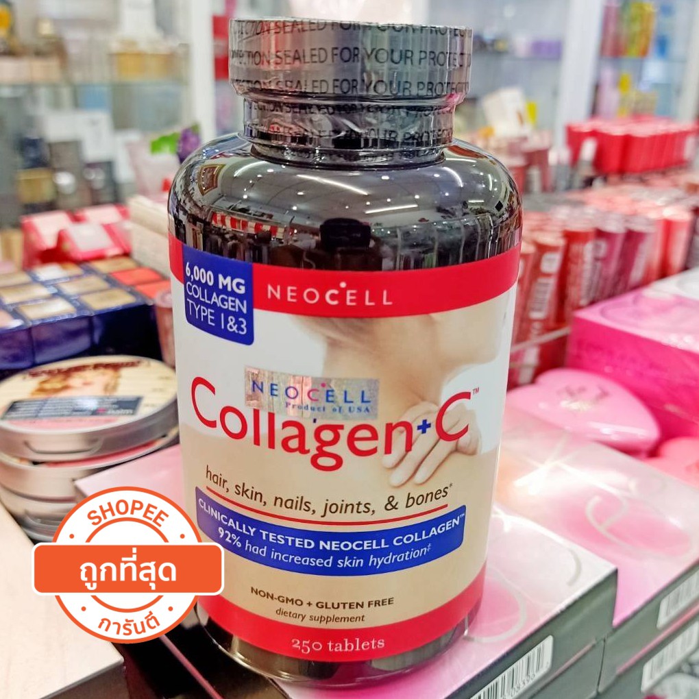 NeoCell Super Collagen+C Type 1&3 6000 MG 250 เม็ด คอลลาเจนอันดับ 1 จาก USA | Shopee Thailand