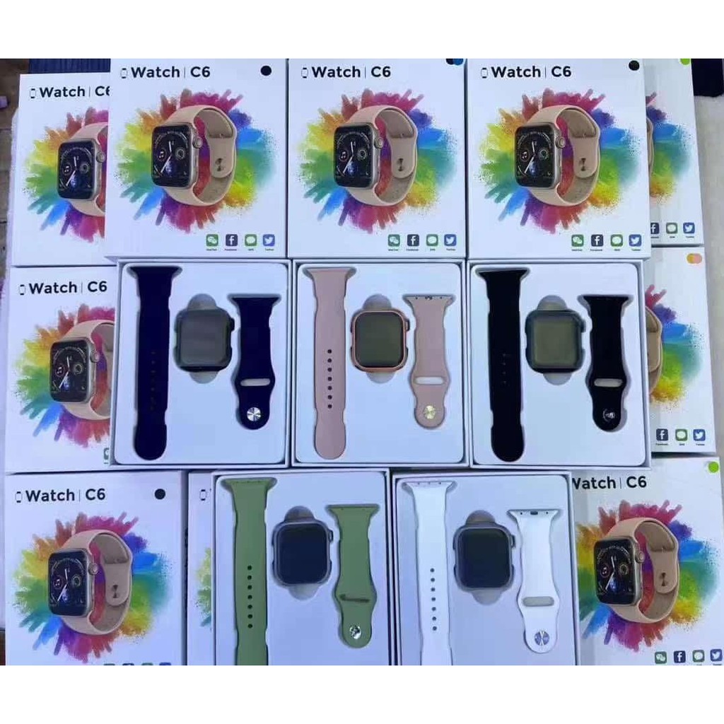 นาฬิกาข้อมือ Watch C6 นาฬิกา สมาร์ทวอช วัดระยะการเดิน เผาผลาญแคลอรี่ พร้อมส่ง | Shopee Thailand