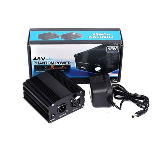 Phantom Power 48V ตัวจ่ายไฟเพิ่มสำหรับ ไมค์อัดเสียง Mic Condenser ...
