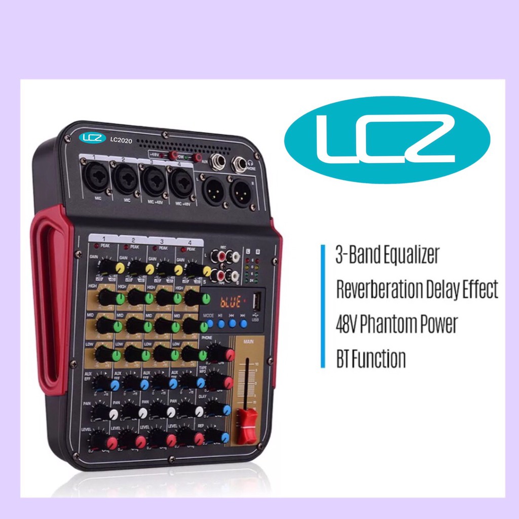 LCZ LC2020) Muslady TM4 ดิจิตอล 4-Channel Audio Mixer คอนโซลผสมในตัว ...