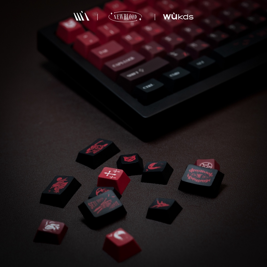 WUKDS ใหม่ BLOOD Keycaps 150 คีย์ PBT Dye-Sublimation Keycaps Cherry ...
