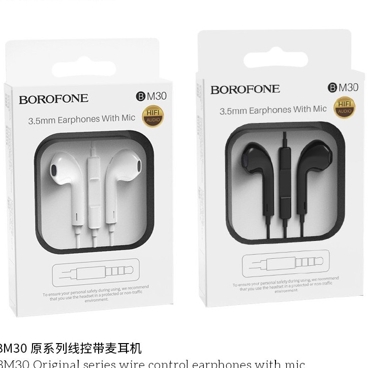 Borofone หูฟัง พร้อมไมค์ รุ่น BM30 เสียงดี ราคาถูก ของแท้ 100% | Shopee ...