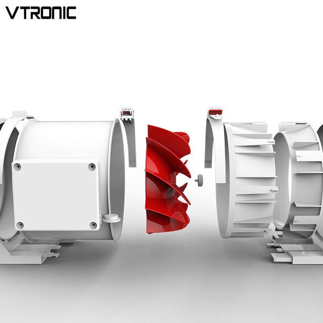 Vtronic Inline fan 6" inch W150-01 พัดลมดูดอากาศ 6 นิ้ว พร้อมท่อยึด-หด ...