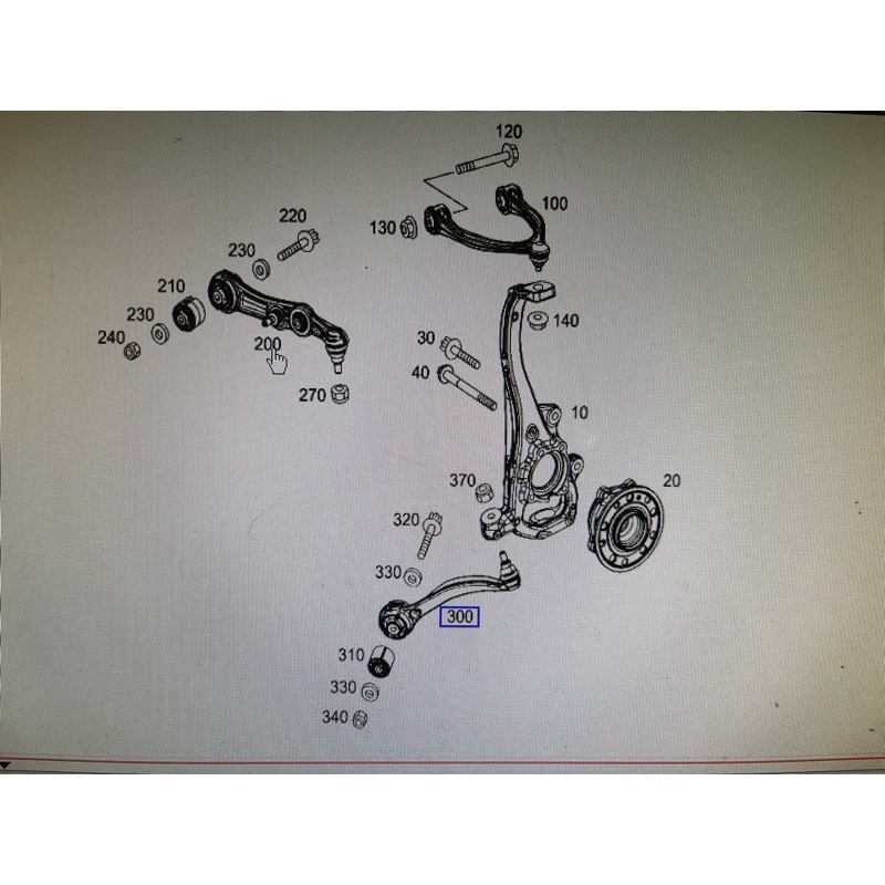 Benz ปีกนกล่าง(หน้า)แท้( 1คู่)เบอร์300รุ่นW205pastA205 330 13 05/A205 ...