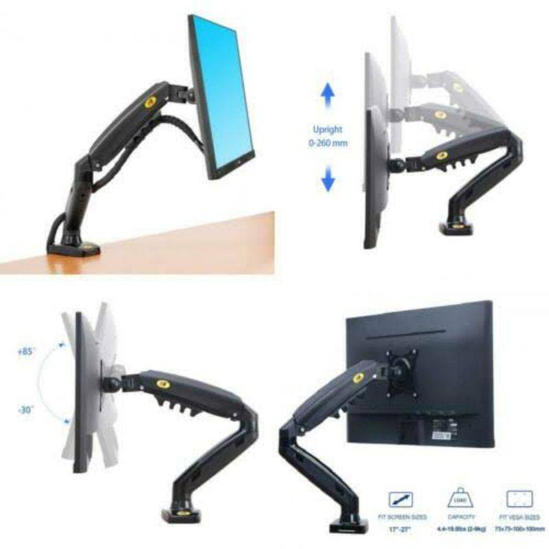 North Bayou NB F80 LCD LED Monitor TV Bracket 13 "-27" vesa 75-100 ...