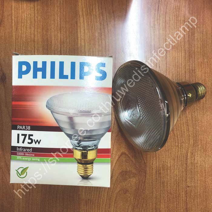 PHILIPS หลอด Infrared หลอดอินฟราเรด PAR38 175W E27 ใส รหัส PAR38 IR 175 ...