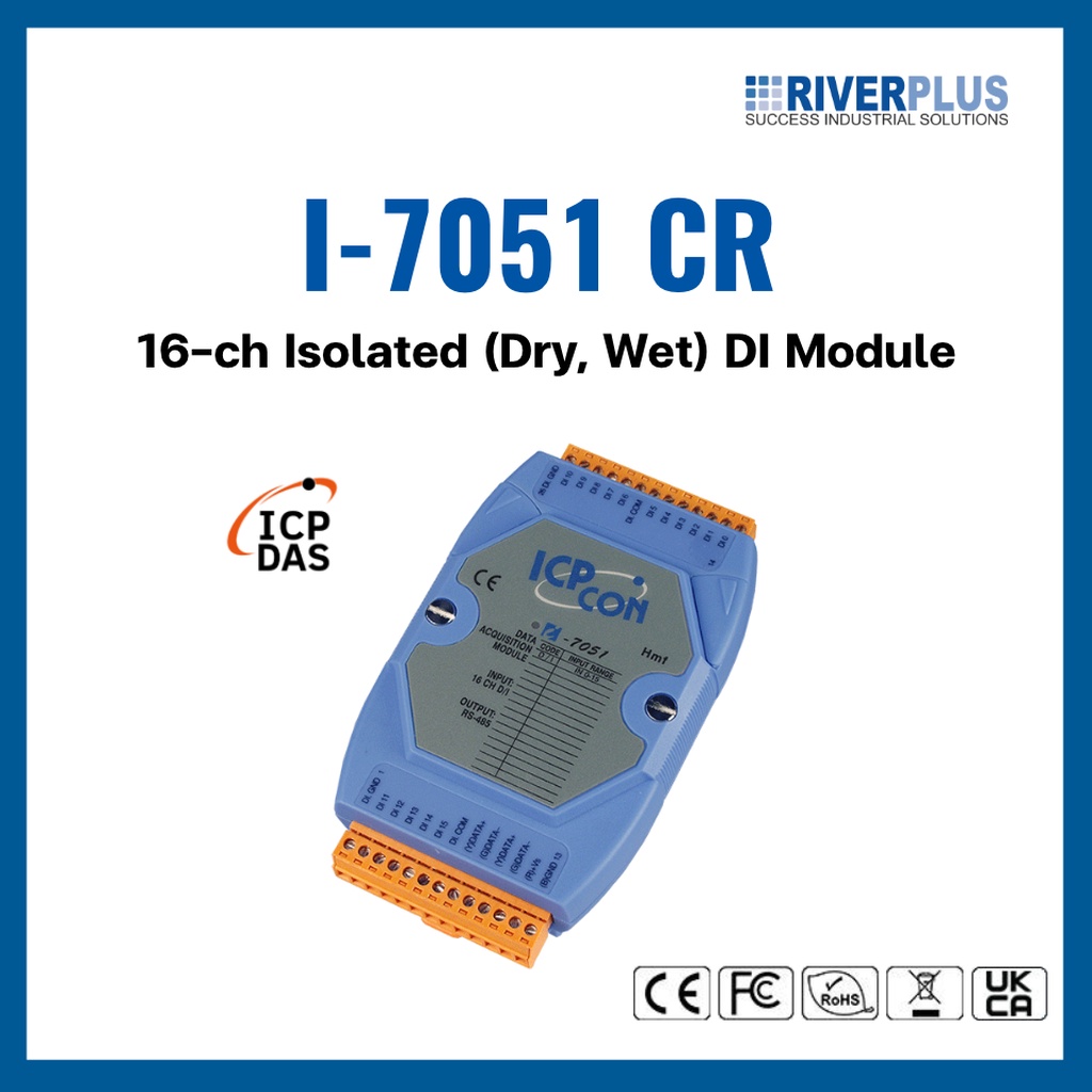 ICP DAS I-7051 CR 6-ch Isolated (Dry, Wet) DI Module using DCON ...