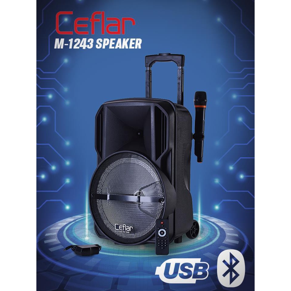 CEFLAR ลำโพงขยายเสียง ลำโพงเคลื่อนที่ ลำโพงพกพา พร้อมไมโครโฟน ไร้สาย ...