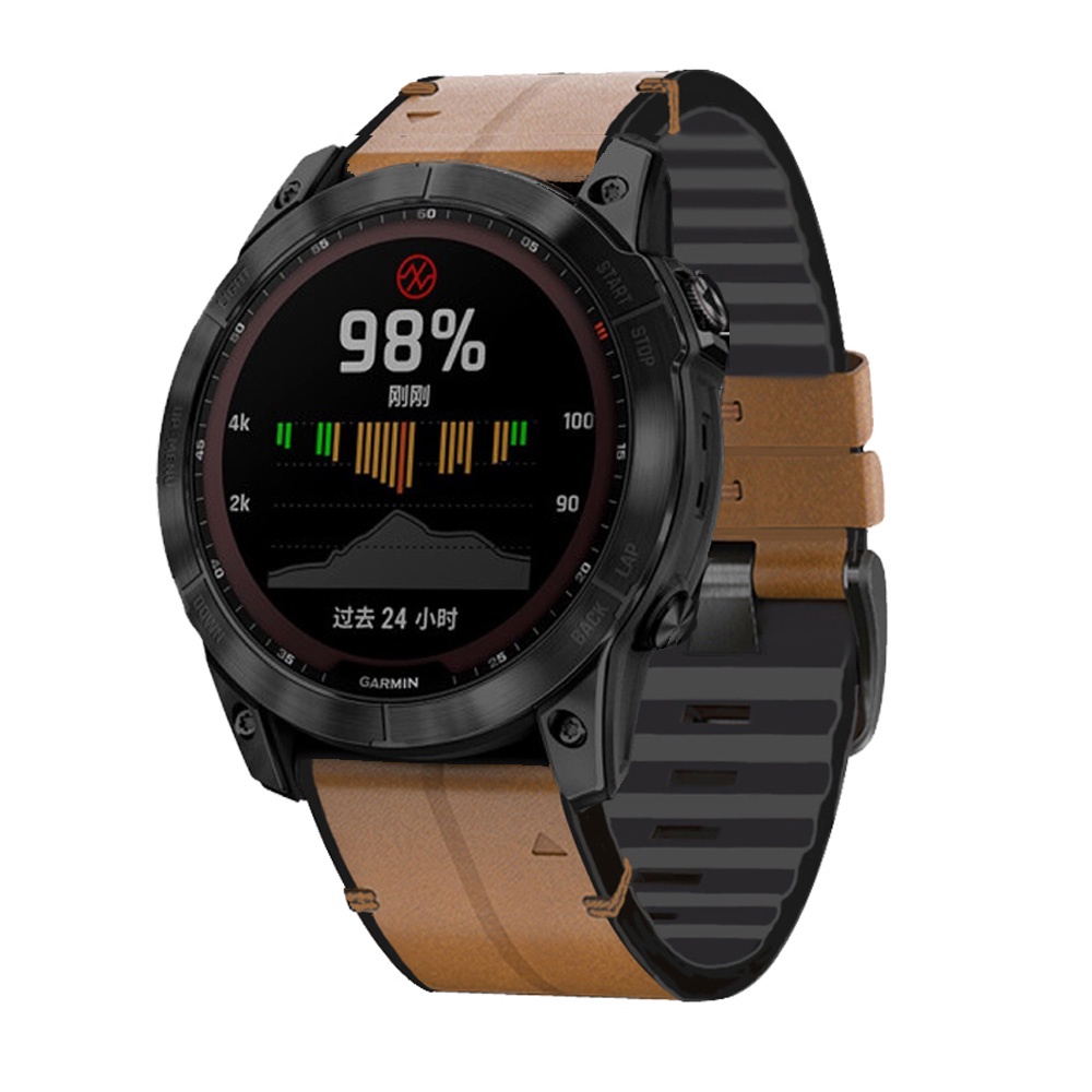 สําหรับ Garmin Fenix 7 7x 6 6x Pro Sapphire GPS 5 5x Plus สายหนัง ปลด ...