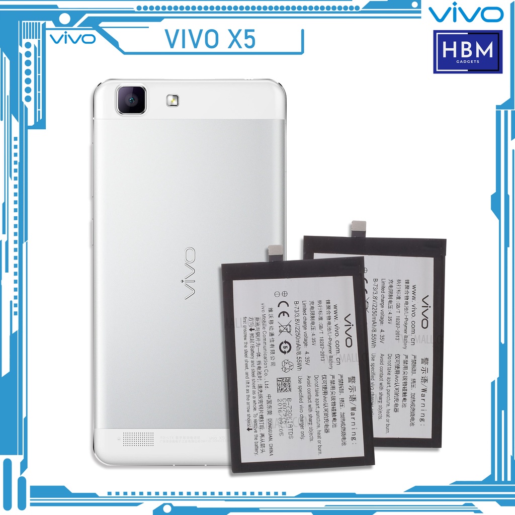 Vivo X5 X5L X5V Y5 Y5L แบตเตอรี่คุณภาพสูงระดับพรีเมียม รุ่น B-73 (2250mAh) | Shopee Thailand