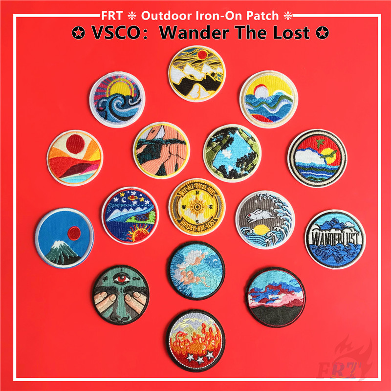 ☸ Outdoor：VSCO - Wander The Lost Iron-on Patch ☸ 1Pc 6CM DIY Sew on ...