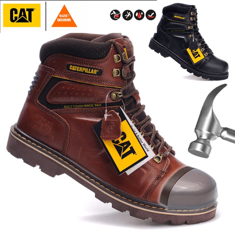 [ORIGINAL] รองเท้าเซฟตี้ CAT Safety หัวเหล็ก หนังแท้ หุ้มข้อ #size ...