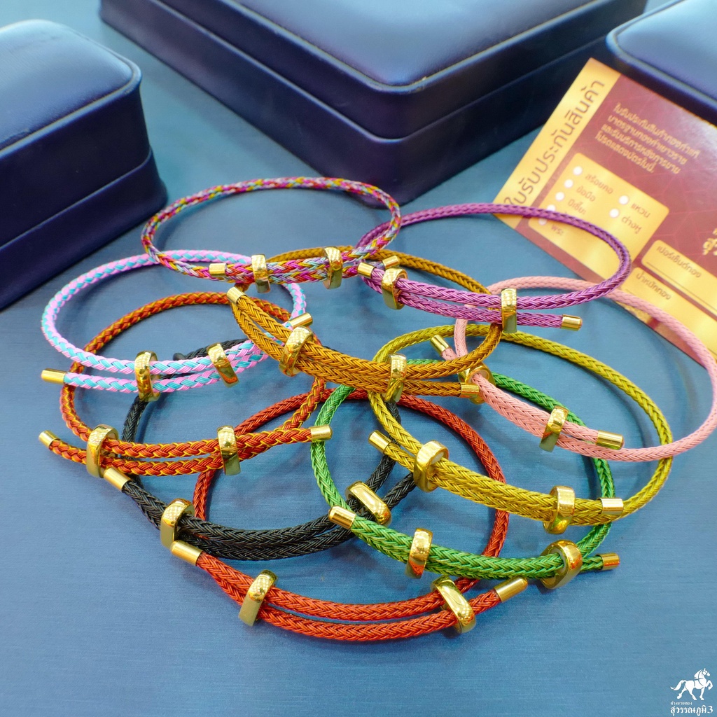 กำไลสลิง DIY ชุดอะไหล่กำไลข้อมือร้อยปี่เซียะ สาย 1.8 มิล 2 มิล 2.5 มิล ...